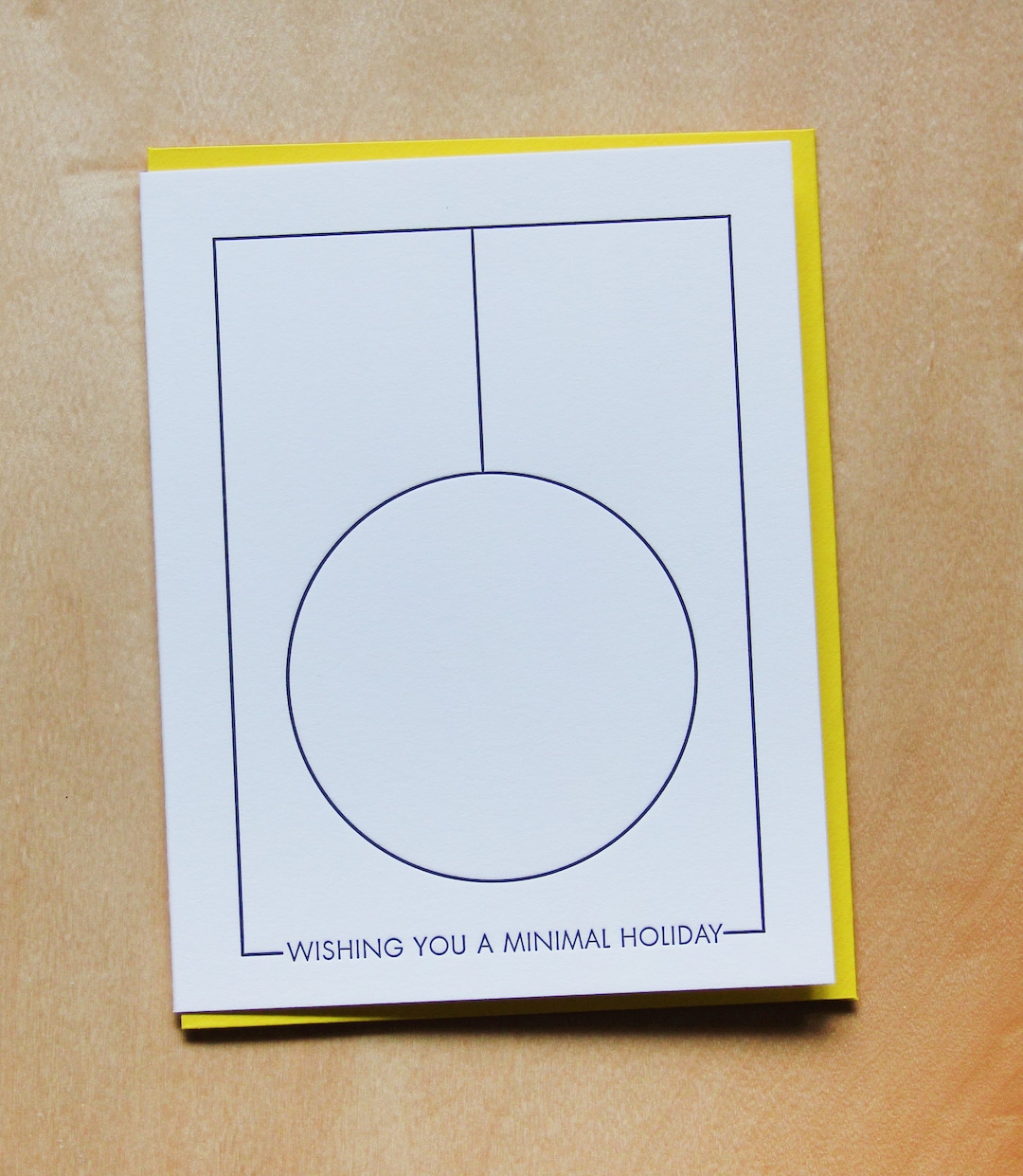 Wishing You a Minimal Holiday, Letterpress Holiday Card, Set of 6 - Etsy