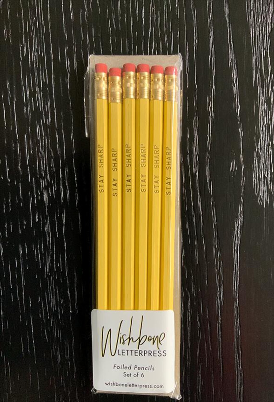 Stay Sharp, Pencil Pun, Foil Pencils, Set of 6 - Etsy