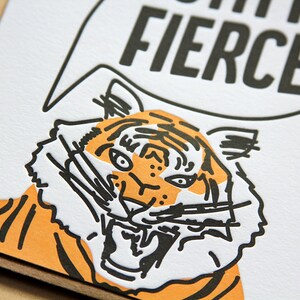 Stay Fierce, Letterpress Encouragement Greeting Card - Etsy