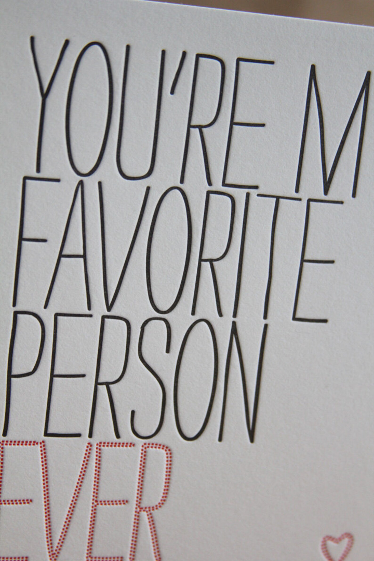 You're My Favorite Person Ever, Love Card - Etsy