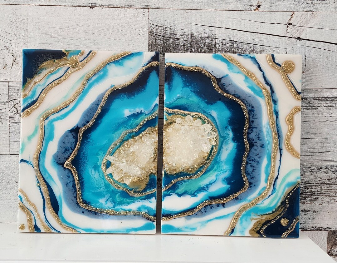 Geode Wall Art Resin - Epoxy Resin Wall Decor - Epoxy Resin Wall Art ...