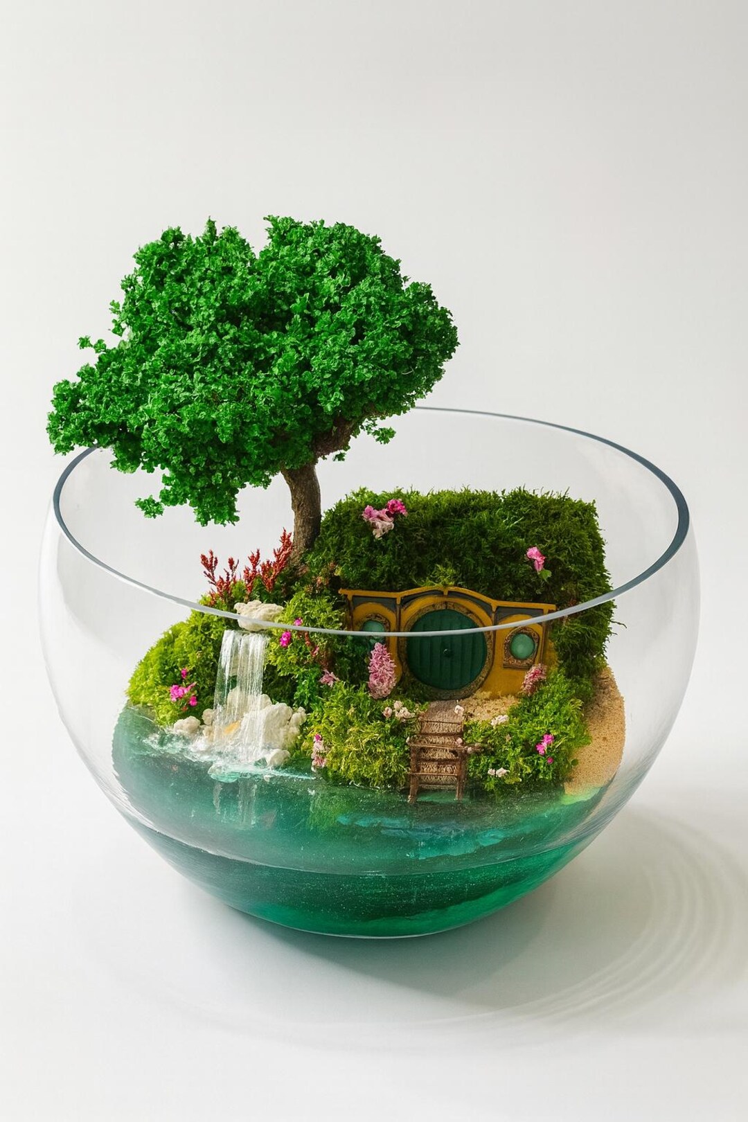 Hobbit House Mossarium | Fantasy Terrarium in Glass Bowl | LOTR Shire ...