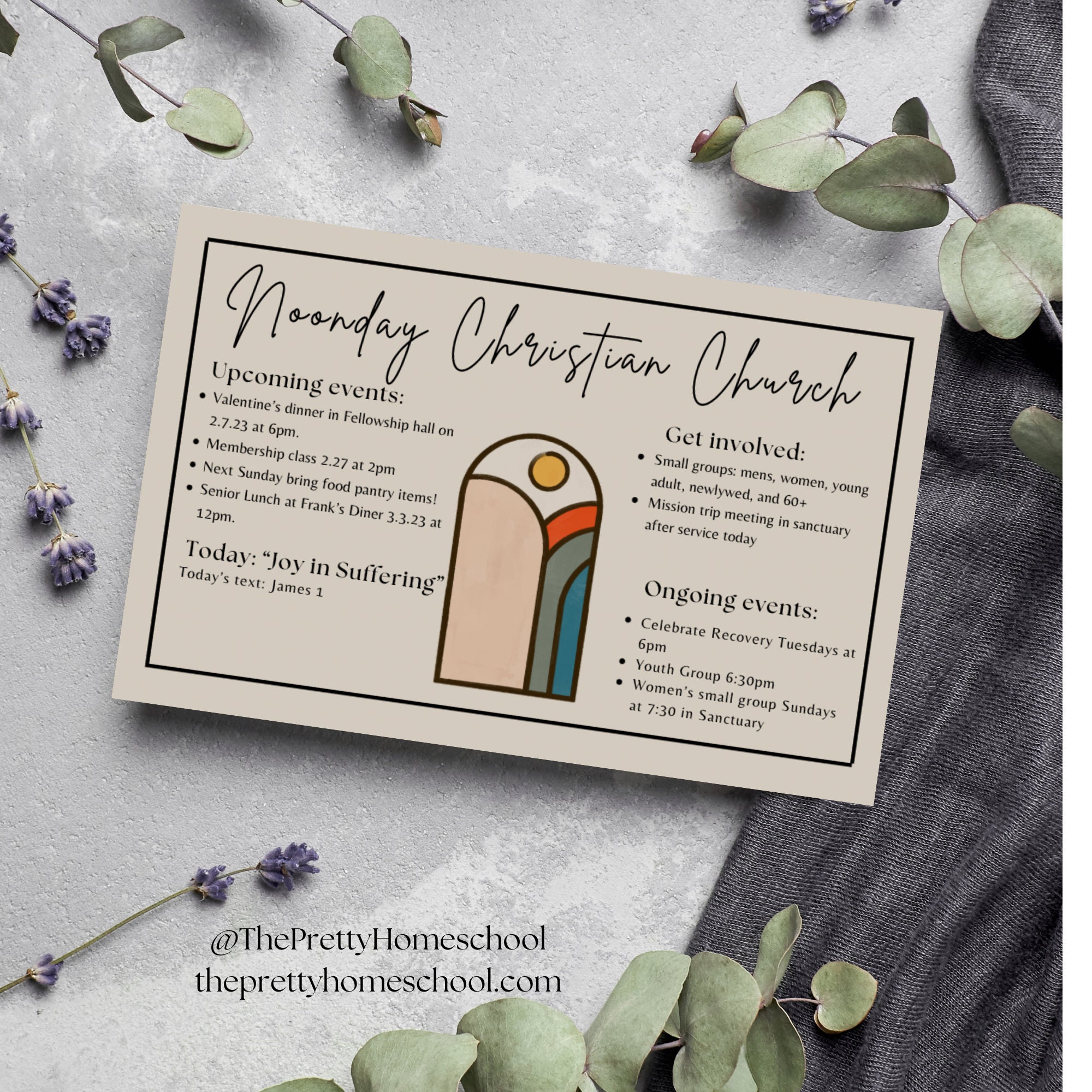 Editable Church Bulletin Outline, Template for Customization in Canva ...