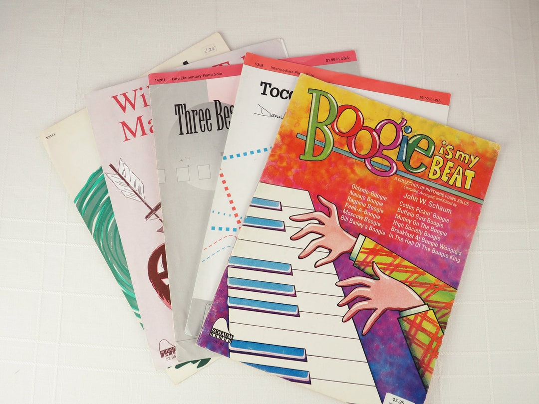 Bulk Set Piano Music Book and Sheet Music -set of Five- Performance ...