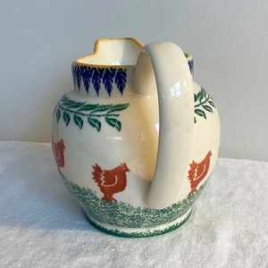 Moorland Pottery Jug Pitcher, Chickens, Chelsea Works, Burslem, Stoke on Trent, Staffordshire ...