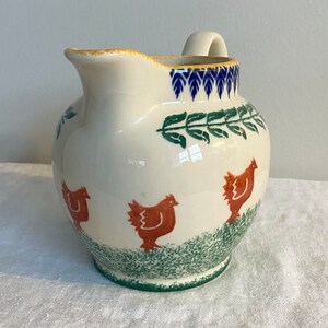 Moorland Pottery Jug Pitcher, Chickens, Chelsea Works, Burslem, Stoke on Trent, Staffordshire ...