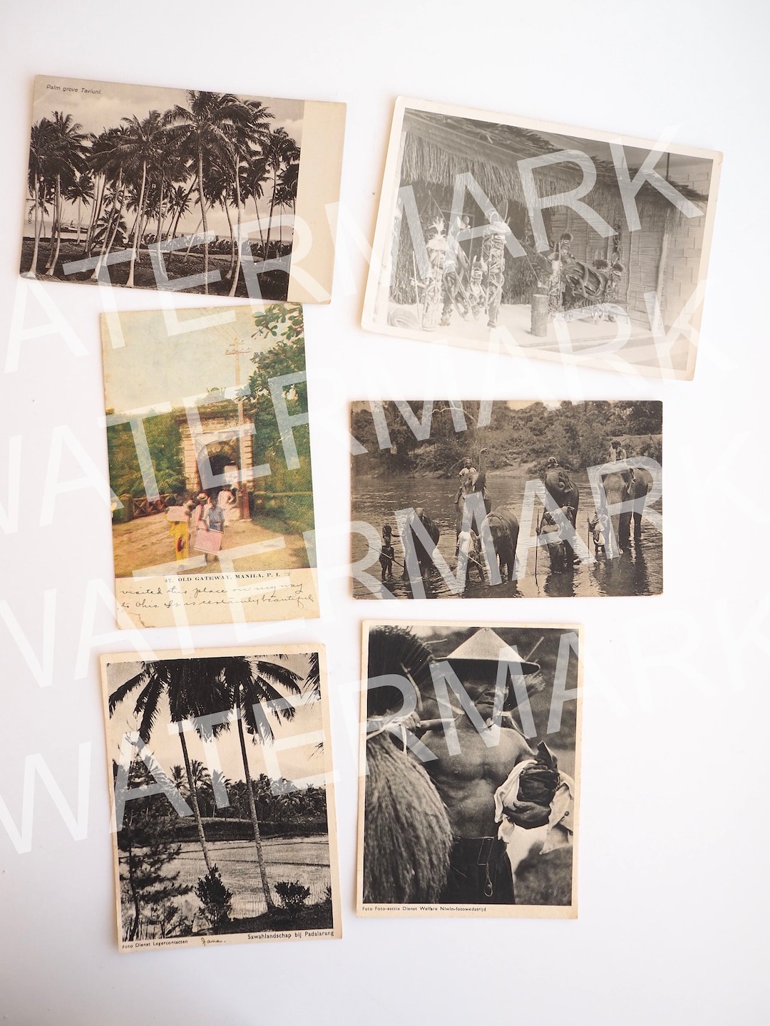 Vintage Postcards- Java, Sri Lanka, Philippines, Fiji, New Guinea- 6 ...
