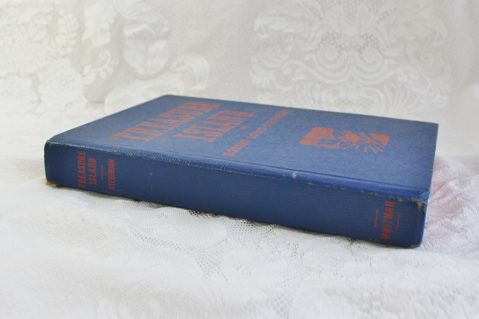 Treasure Island Antique Book Blue Hardcover Art Deco Early | Etsy