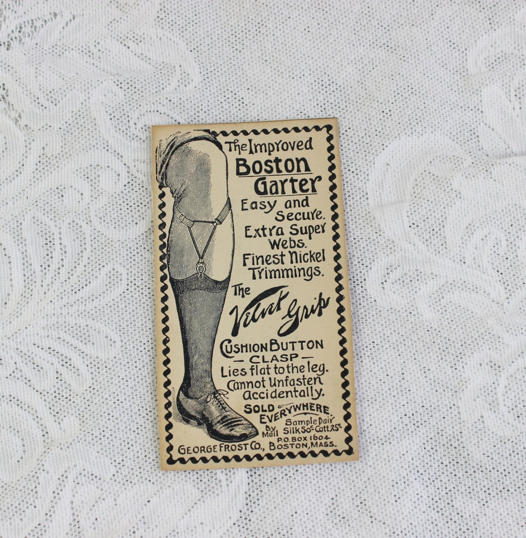 1897 Newspaper Advertisement- Antique Ephemera- Men's Garter ...