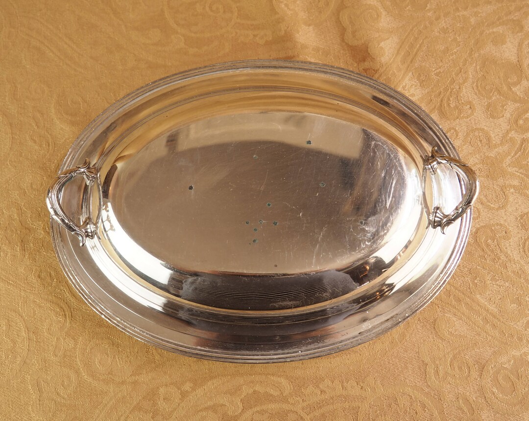 Silver Plate Serving Dish With Lid- Oval- Fish Plate Bowl- Melford M101 ...