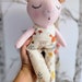 Cloth Animal Doll, Pig Rag Doll, Fabric Doll Piglet, Heirloom Doll Pig ...