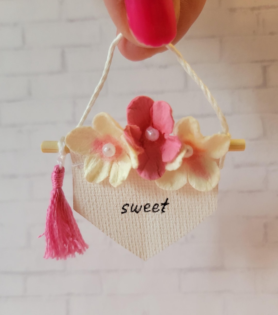 Miniature Banner, Mini Wall Hanging, Miniature Canvas Banner, Mini ...