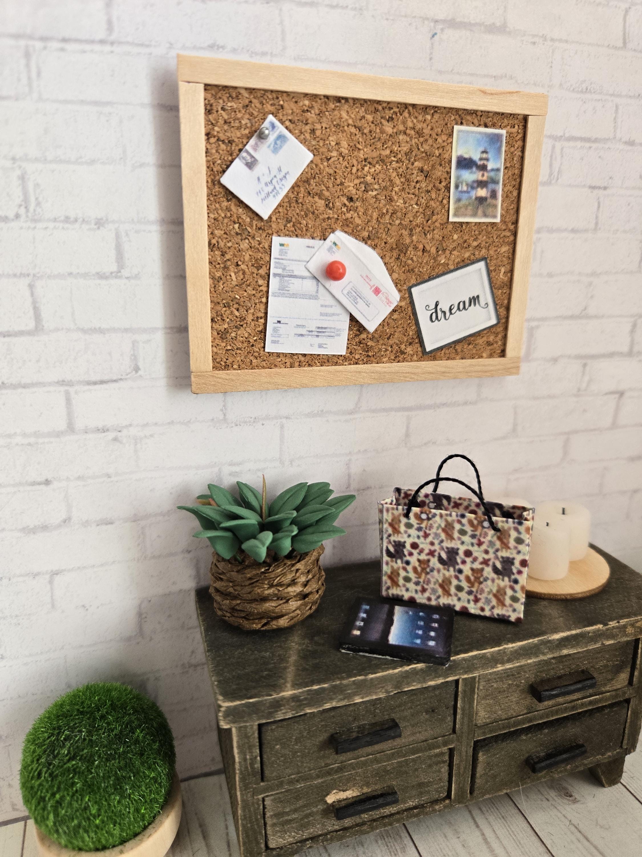 Miniature Bulletin Board, Mini Office Pin Board, Miniature Office Board ...