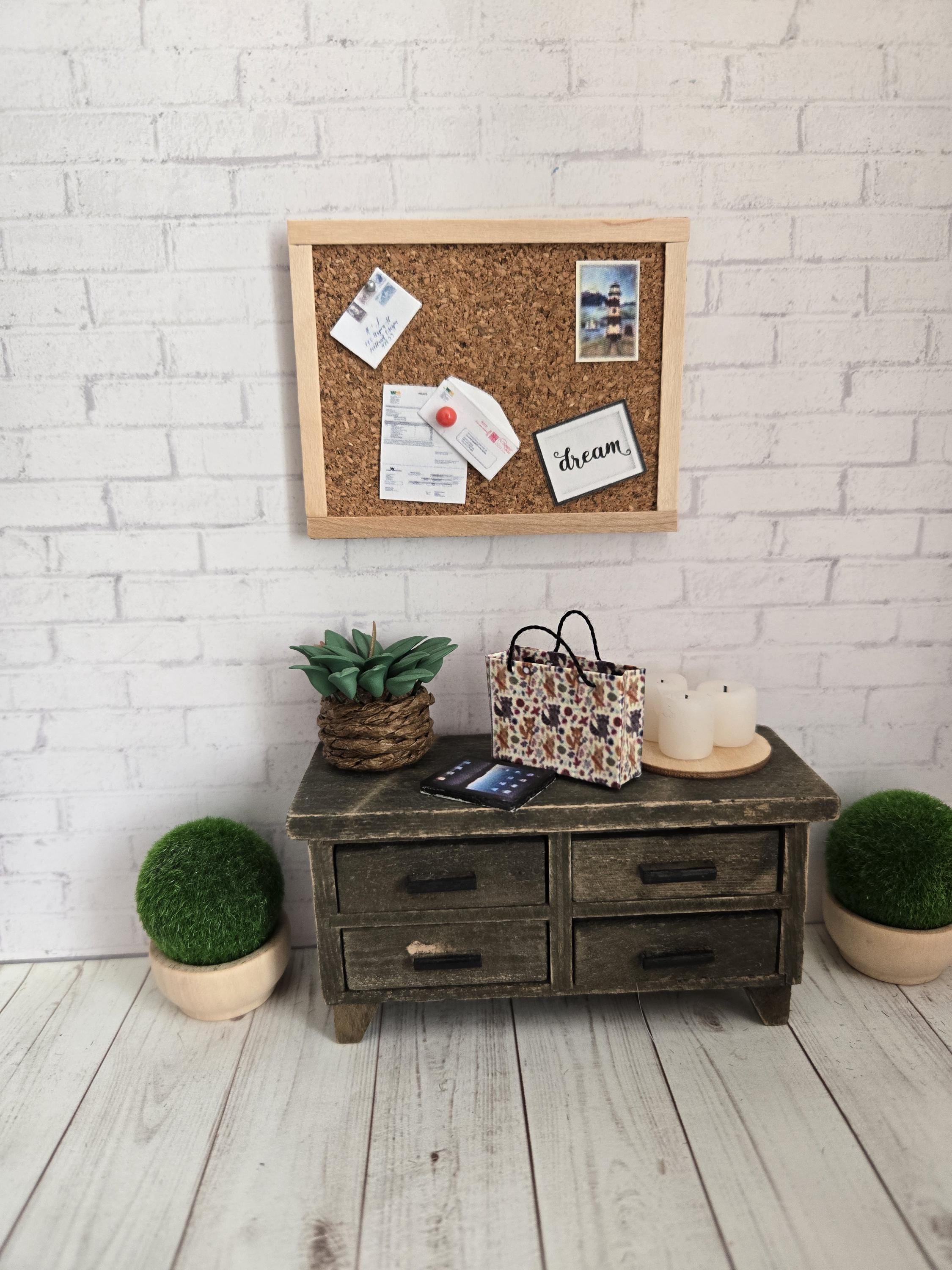 Miniature Bulletin Board, Mini Office Pin Board, Miniature Office Board ...