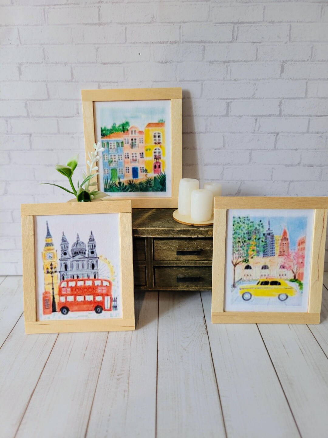 Miniature Prints, Mini City Prints, Miniature Art Pieces, Miniature ...