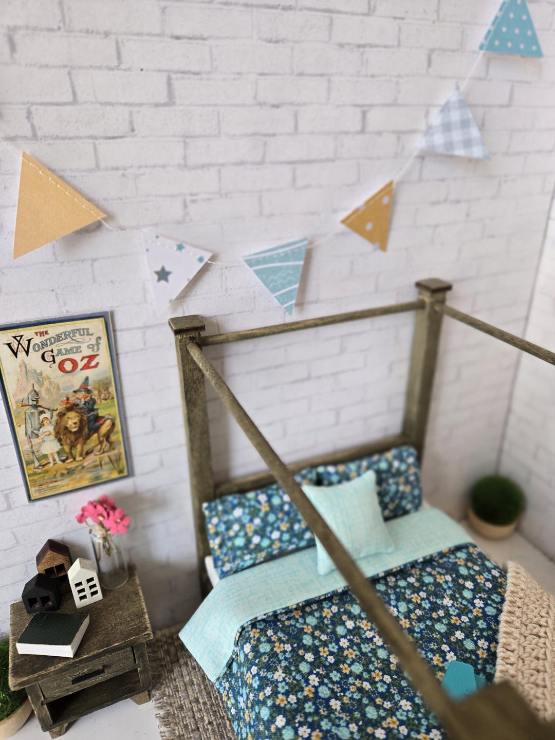 Miniature Garland, Mini Bunting, Mini Flag Garland , Miniature Paper ...