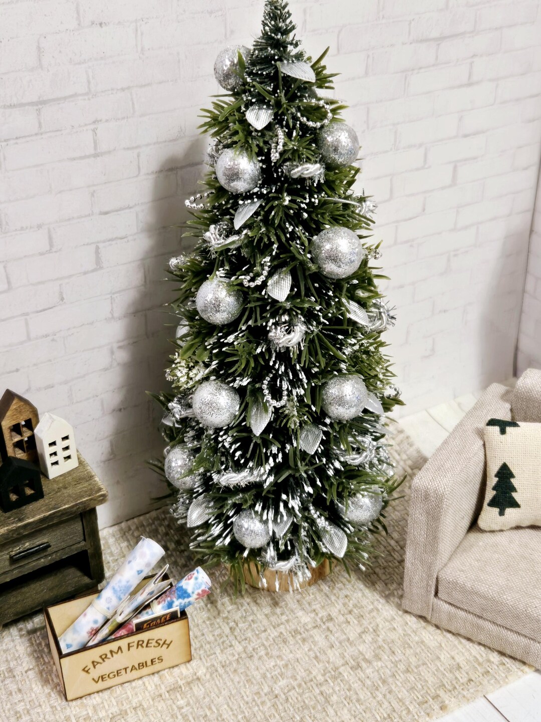 Miniature Christmas Tree, Mini Decorated Tree, Miniature Tree Decorated ...