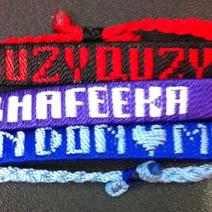 Custom Made Letter Thread Bracelets - Etsy