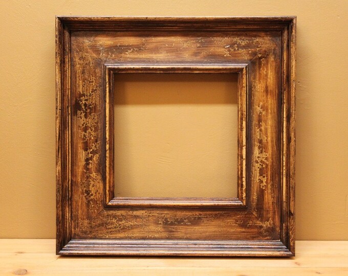 SALE Picture Frame Rustic Antique Style Solid Wood 12 X 12'' - Etsy