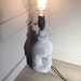 Concrete Table Lamp, Light Black Colour Cesar Lamp. Shade is Not ...