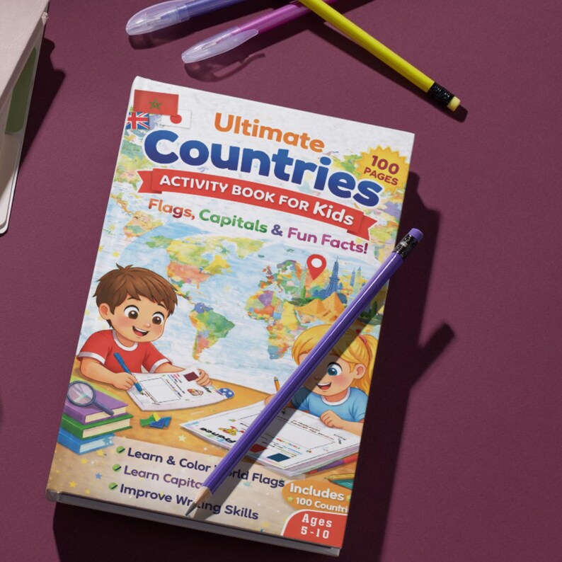 World Flags Coloring Book for Kids | 100 Countries Activity Book ...