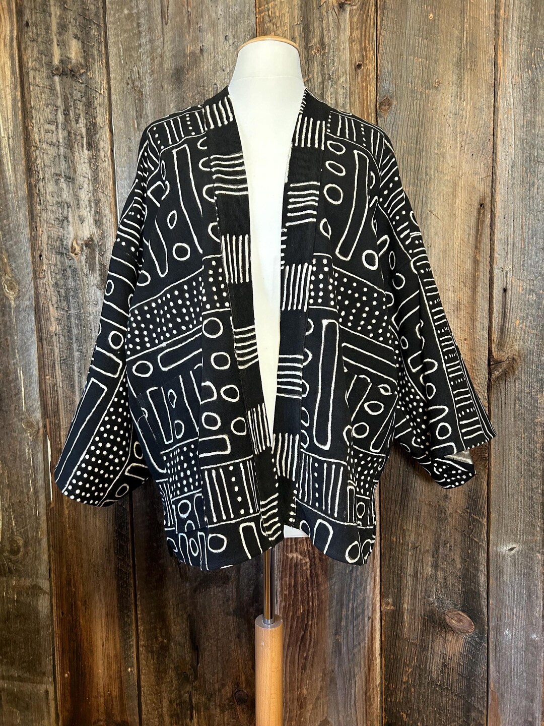 Authentic Mudcloth Kimono, Handwoven Mudcloth Jacket - Etsy