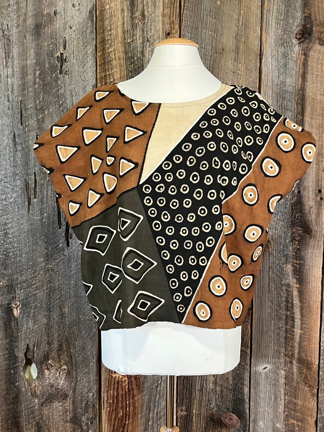 Brown Mudcloth Top, Mudcloth Clothing, Mud Cloth Shirt, Mudcloth Box ...