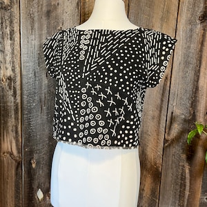 Handwoven Mudcloth Top, Mud Cloth Clothing Women, Boho Mudcloth Shirt ...