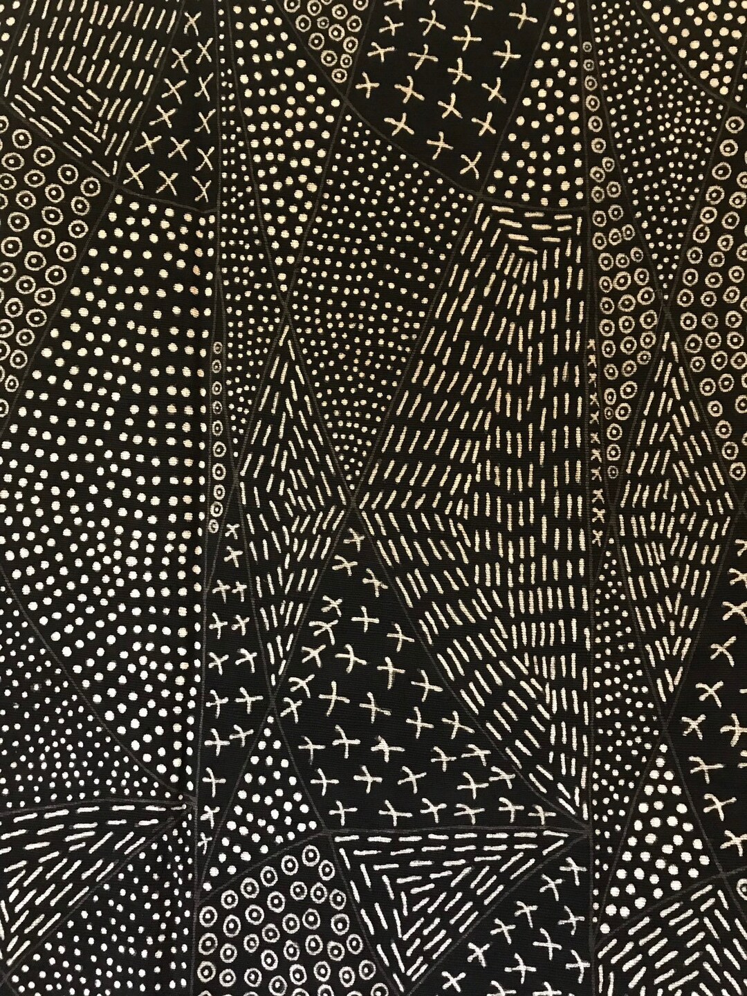 Handwoven Mudcloth Fabric: Black and White African Textile (47x76") - Etsy