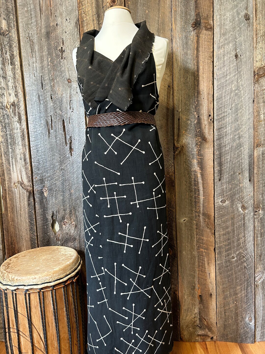Mudcloth Vest, Handwoven Cotton Textile, Black Mudcloth, Authentic Mud ...