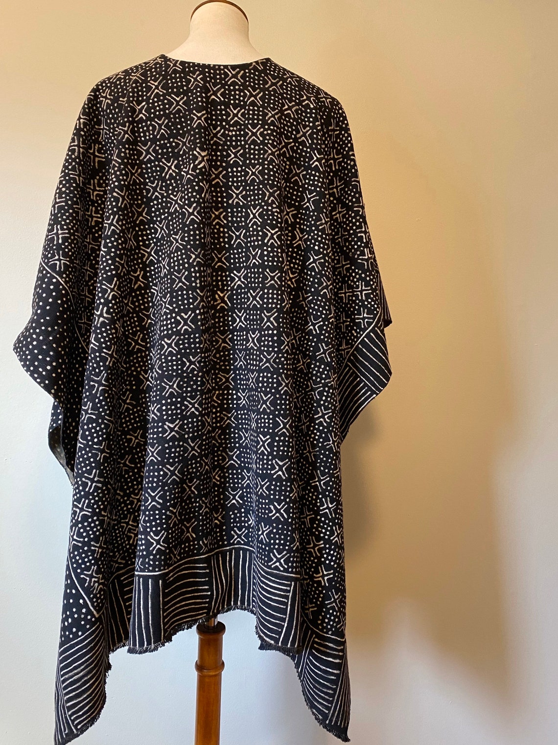 Modern Mudcloth Ruana Bogolan Mudcloth Decorative Ethnic | Etsy