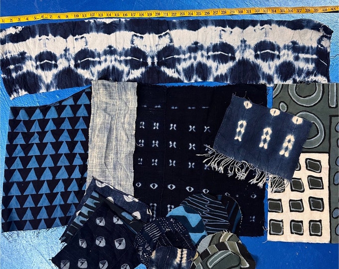 Mudcloth Scraps, Mudcloth Remnants, Mudcloth Fat Quarters, Black and ...