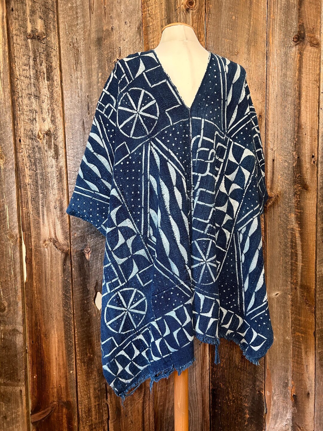 Indigo Mudcloth Vest, Handwoven Cotton Textile, Hand Dyed Indigo - Etsy