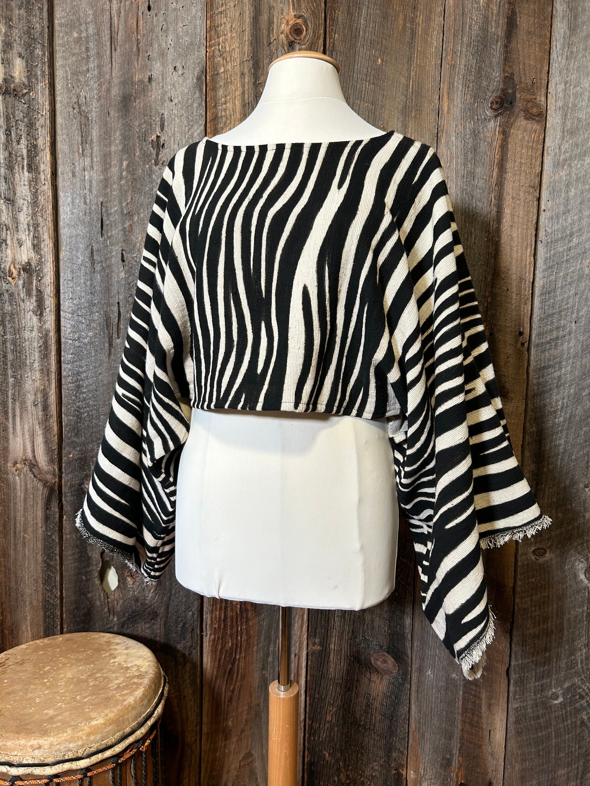 Zebra Mudcloth Top, Handwoven Cotton, Mudcloth Blouse - Etsy