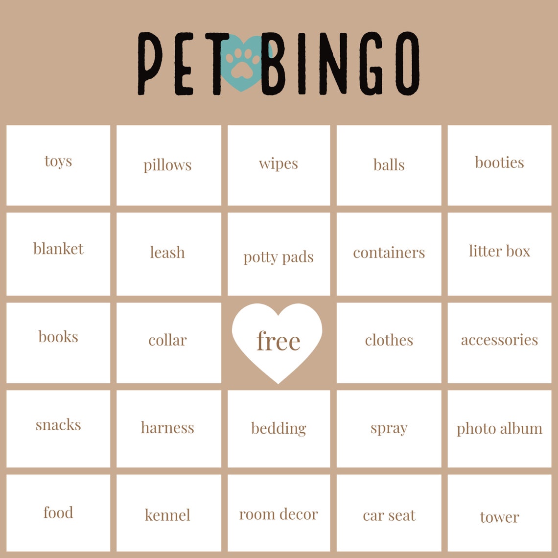 Pet Shower Game Printable Bundle - Etsy