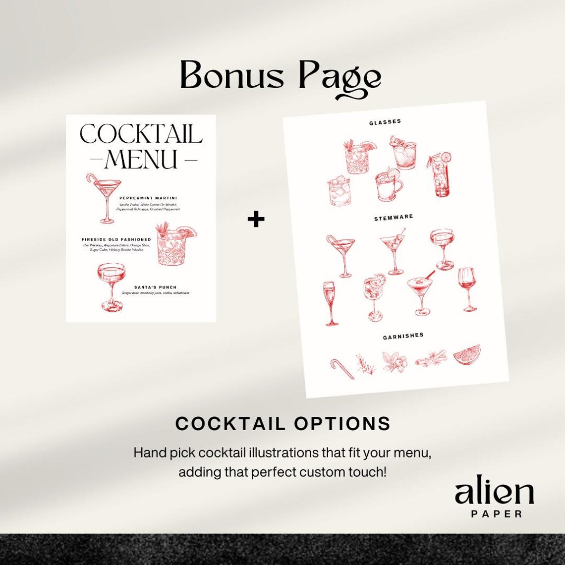 Editable Christmas Jingle and Mingle Cocktail Party Bar Menu Canva ...
