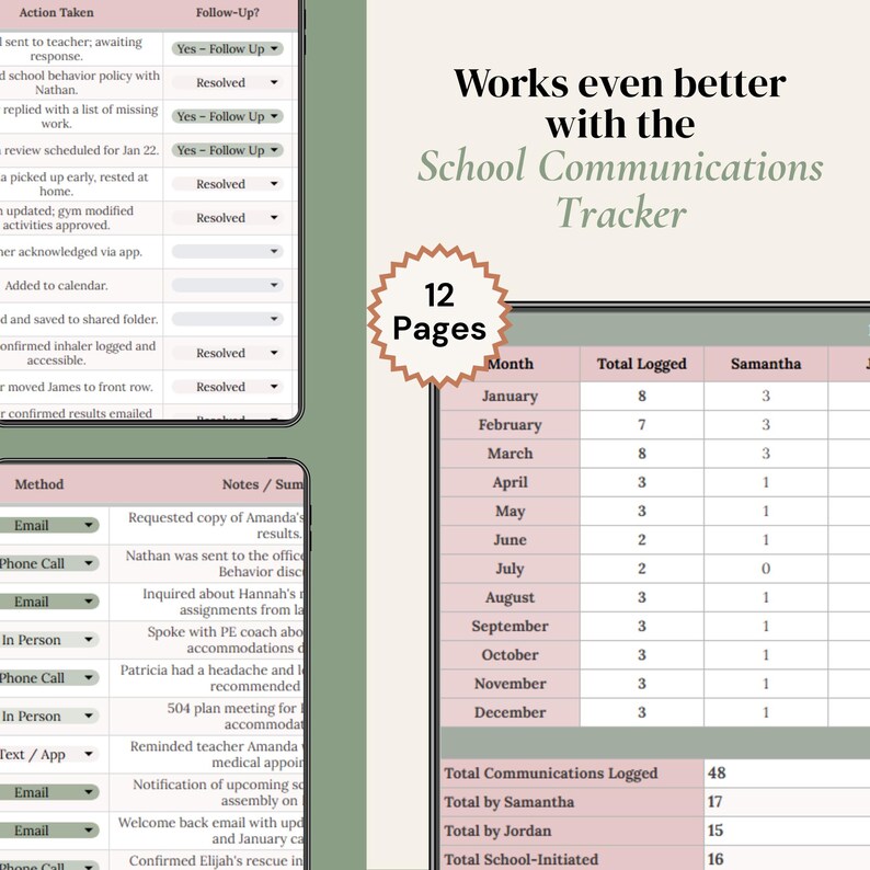 Coparenting Planner Extracurricular Activity Tracker Google Sheet Kids ...