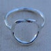 Silver Karma Ring, Sterling Silver Circle Ring, Hammered Karma, Open ...