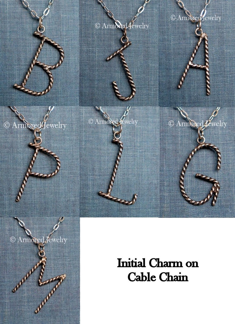 Sterling Silver Ranch Branding Iron Brand Initial Charm Neckace ...