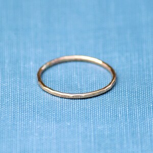 Skinny Yellow Gold Ring, Stacker Ring, Layering Rings, Stacking Ring ...