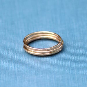Skinny Yellow Gold Ring, Stacker Ring, Layering Rings, Stacking Ring ...