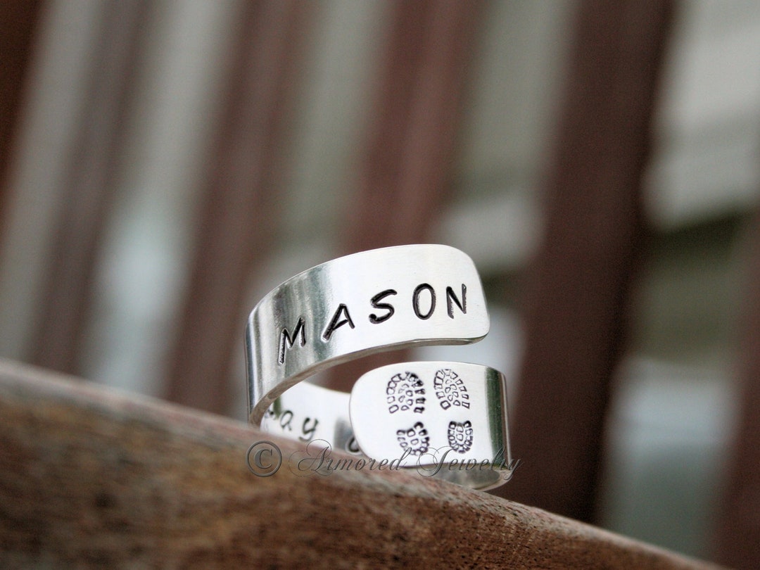 Sterling Silver Personalized Military Ring, Deployment, Army, Navy ...