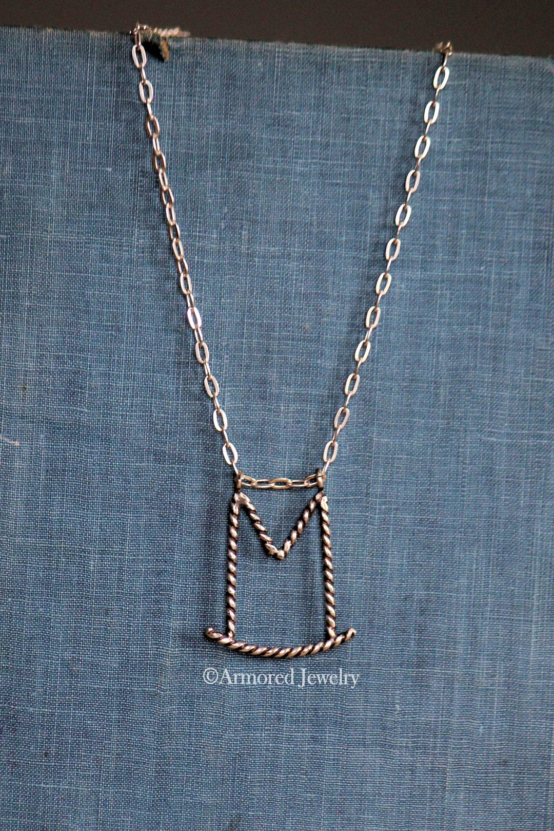 Sterling Silver Custom Ranch Cattle Brand Pendant Neckace, Cattle Brand ...