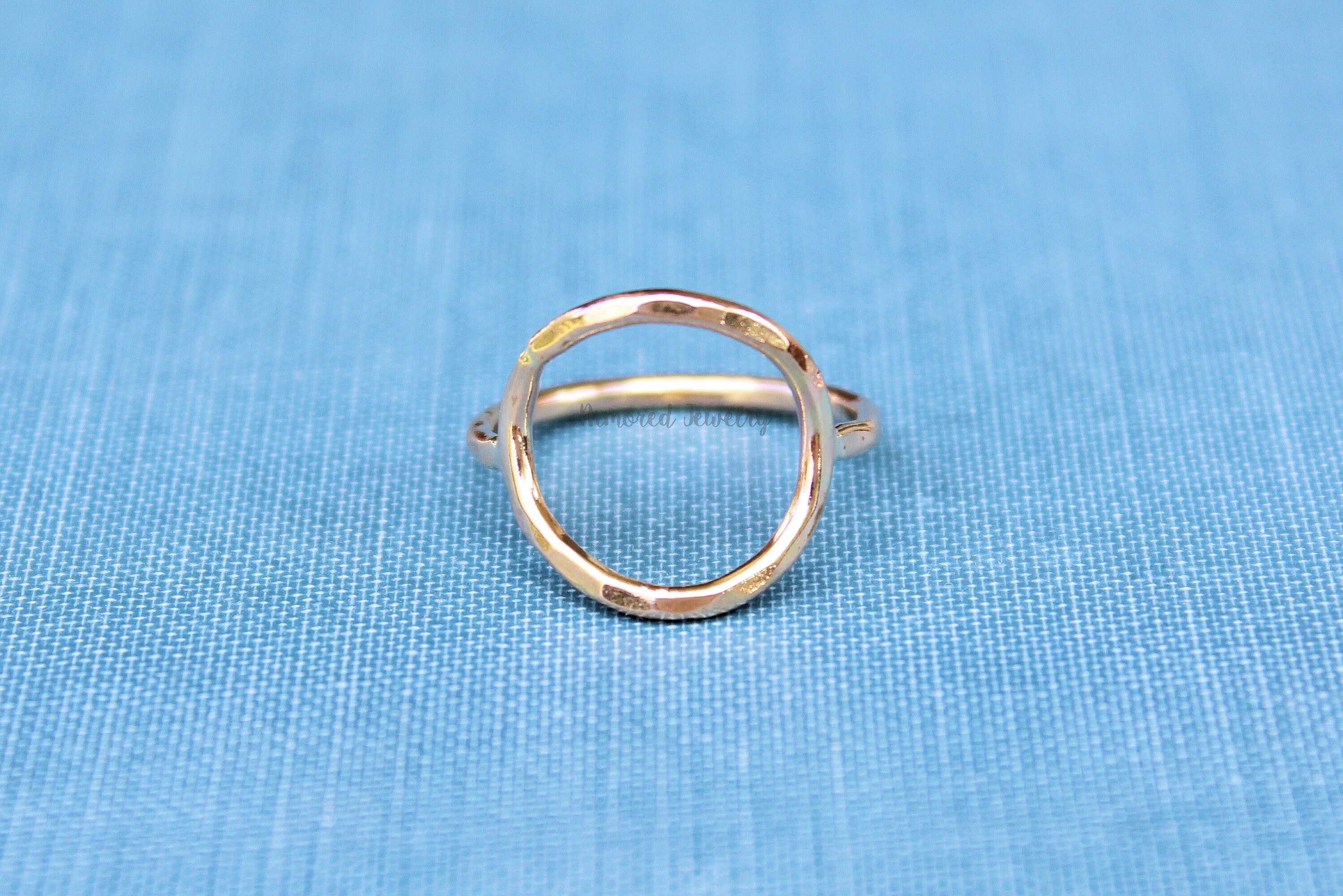 Gold Karma Ring, Rose Gold Circle Ring, Karma Open Circle Ring ...