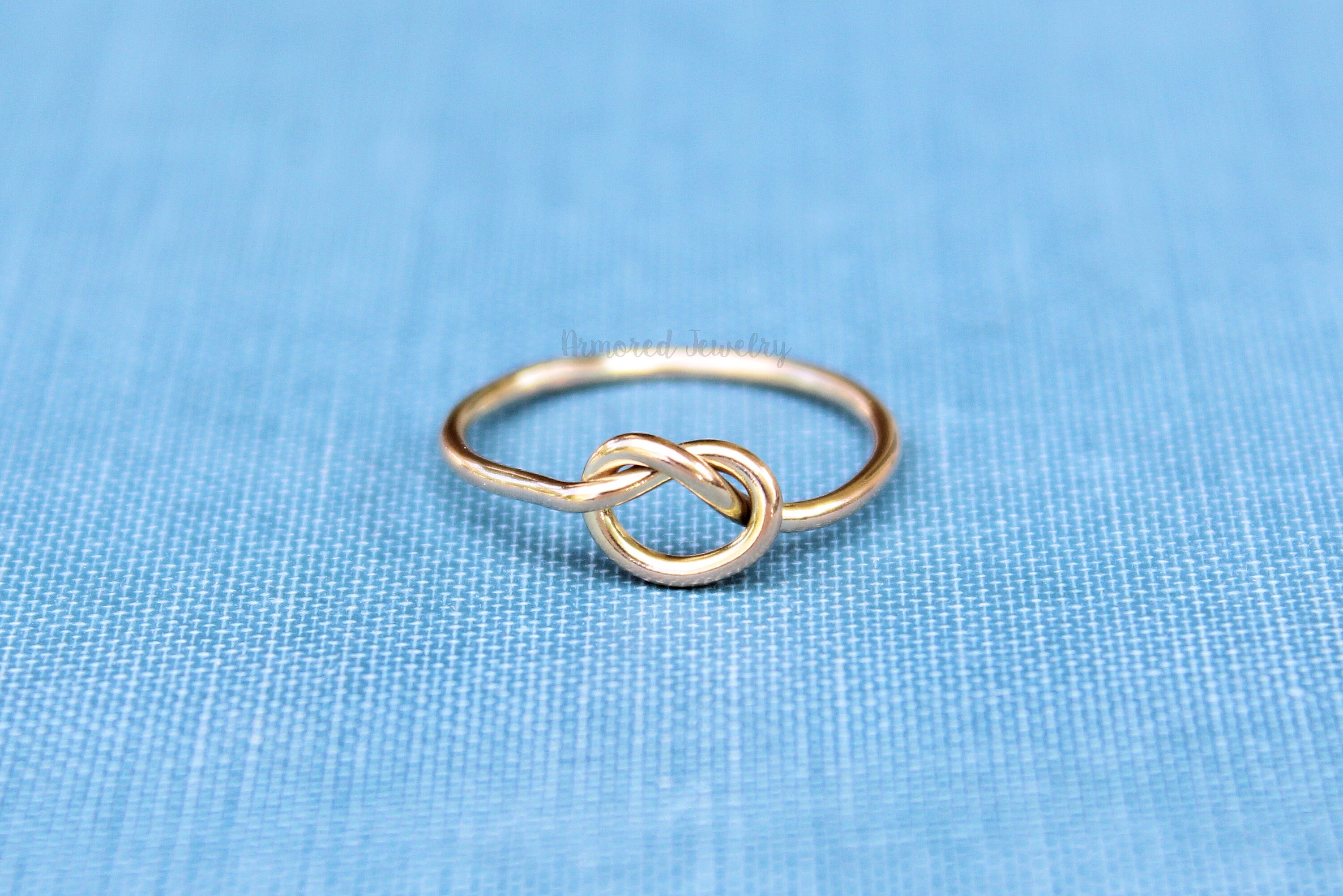 Gold Knot Ring Rose Gold Knot Ring Friendship Ring Best | Etsy