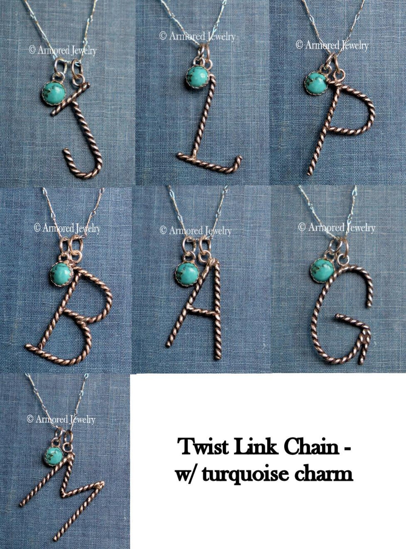 Sterling Silver Ranch Branding Iron Brand Initial Charm Neckace ...