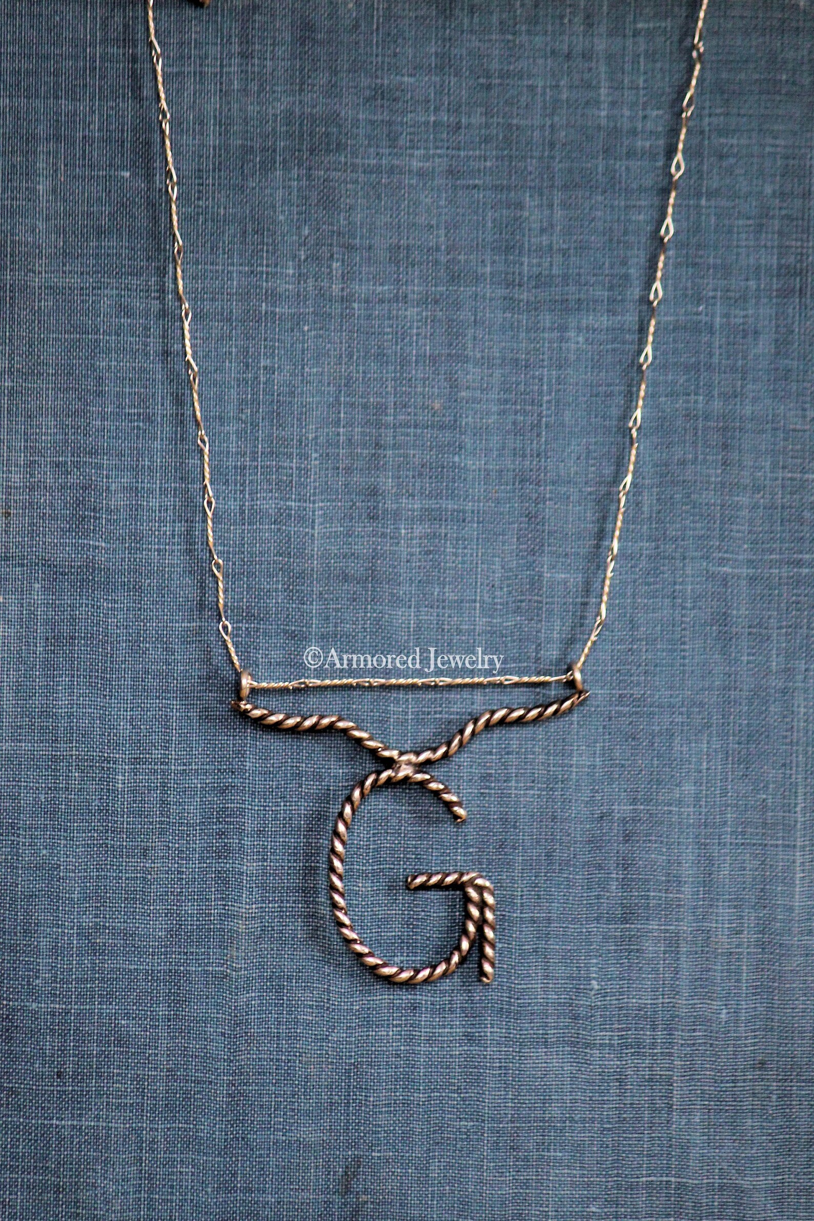 Sterling Silver Custom Ranch Cattle Brand Pendant Neckace, Cattle Brand ...