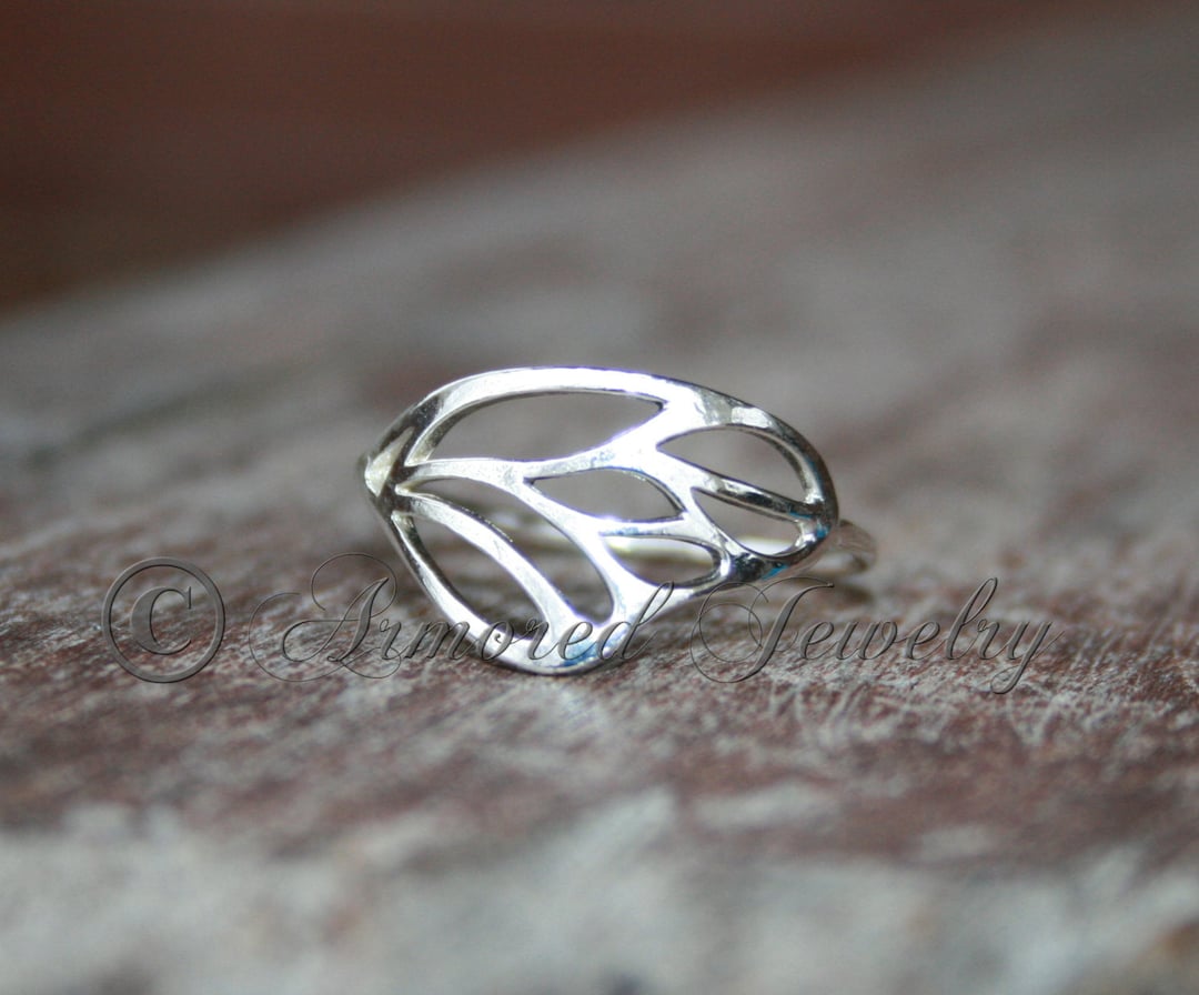 Butterfly Wing Ring, Sterling Silver, Butterfly, Delicate Dainty Ring ...