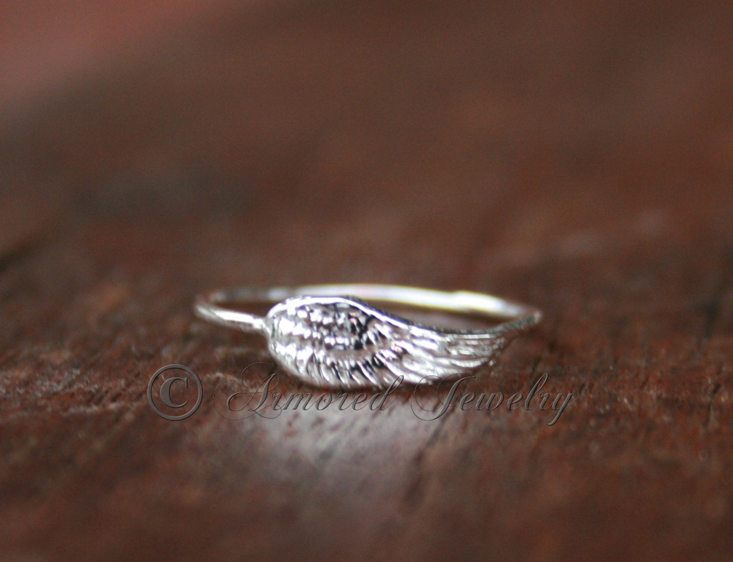 Angel Wing Ring 2 Sterling Silver Angels Wing Ring Delicate - Etsy