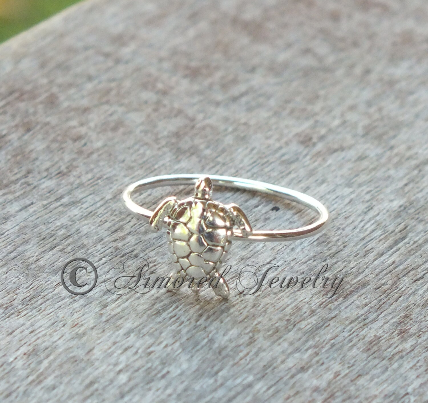 Seaturtle Sea Turtle Ring Sterling Silver Ring Ocean - Etsy